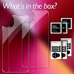 Shacoryze for iPhone 13 mini Back Screen Protector [3-Pack], iPhone 13 mini Back Glass Protector Rear Screen Protector for 13 mini(5.4 inch)