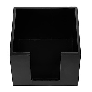Restaurantware 5.5 x 4 Inch Cocktail Napkin Holder, 1 Square Flat Napkin Holder - For Bars, Kitchen Tables, or Countertops, Sturdy, Black Bamboo Tissue Napkin Holder, Dining Room Decor