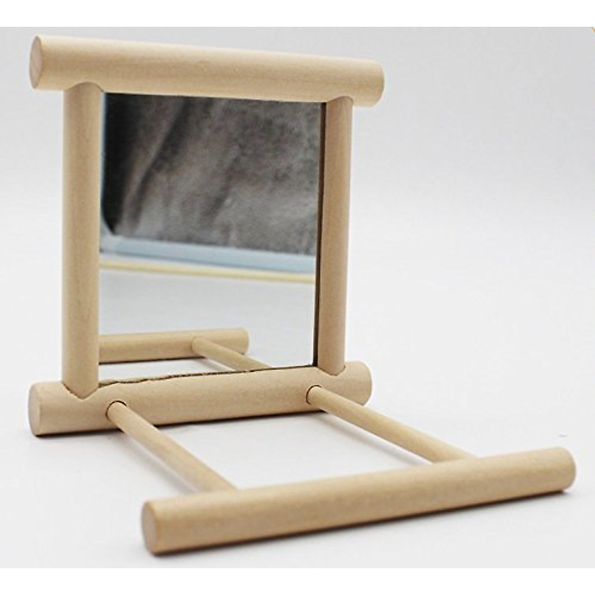 Bird Mirror Bird Swing, Parrot Cage Toys,Swing Hanging Play with Mirror for Macaw African Greys Parakeet Cockatoo Cockatiel Conure Lovebirds Canaries by Old Tjikko，1 PC (3.7x3.5 x3.5inch)