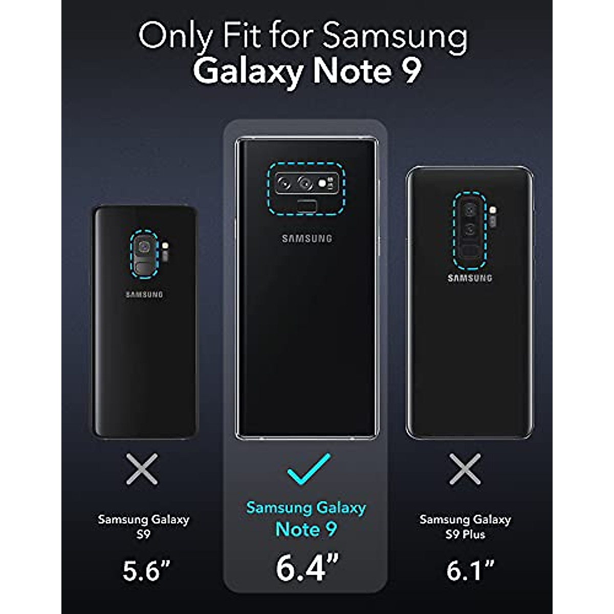 YOUMAKER Kickstand Case for Galaxy Note 9, Full Body with Built-in Screen Protector Heavy Duty Protection Shockproof Rugged Cover for Samsung Galaxy Note 9 6.4 Inch - Blue