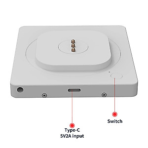 EMONITA Magnetic iPad Wall Mount with 360° Rotatable Charging Port for EMONITA iPad Cases - Silver