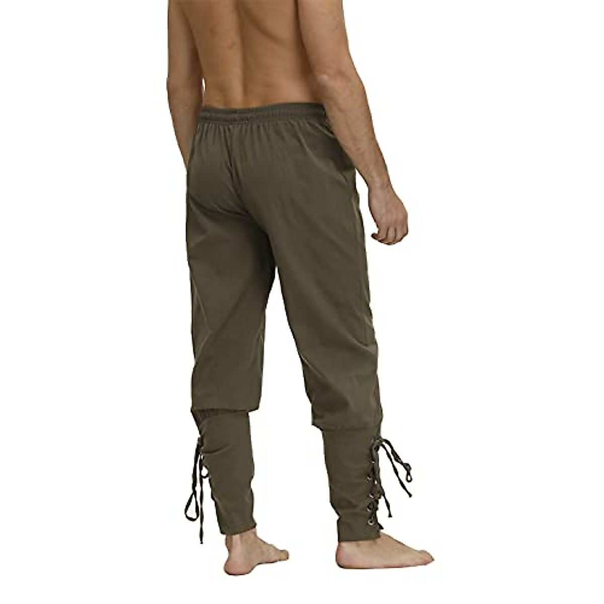 Mens Pirate Costume Adult Pirate Pants for Men Viking Costume Renaissance Medieval Pants Men Ren Faire Green S