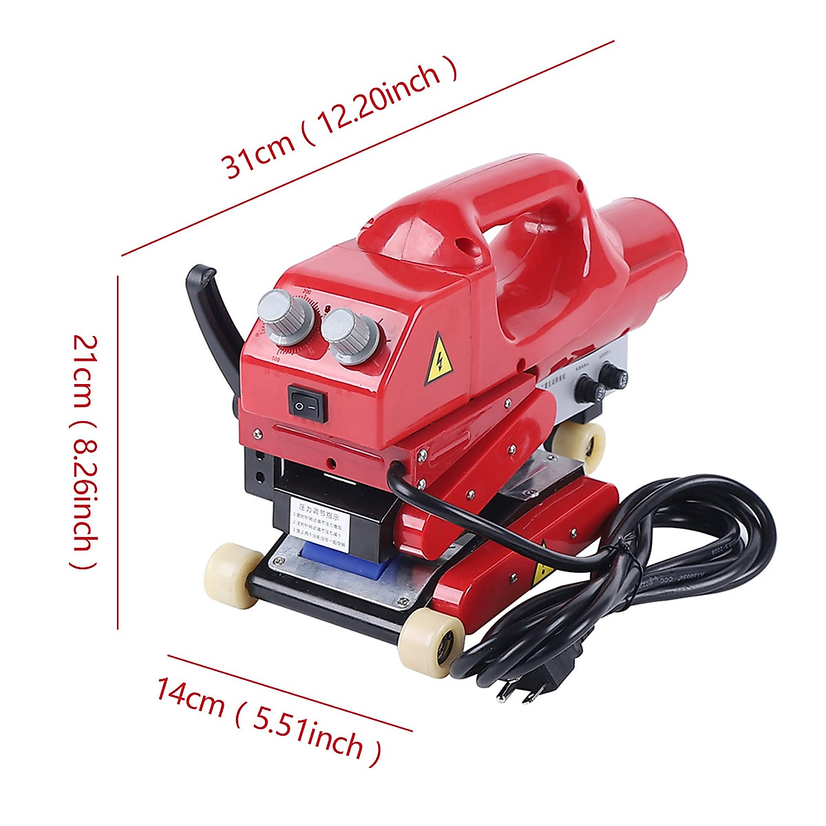 800W Auto Welding Machine Lap Geomembrane Liner Hot Wedge Welder Kit 10CM Automatic Climbing Welding Machine PVC HDPE EVA Welder Plastic Welding Machine 450℃