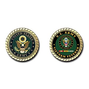 US Army Vietnam Veteran Challenge Coin - Officially Licensed