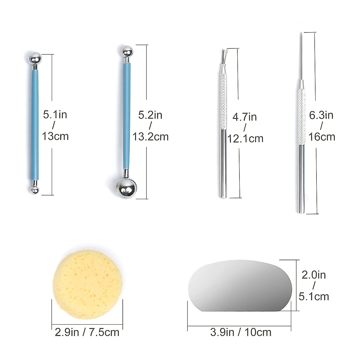 Nozomy Clay Tools,12PCS Pottery Clay Sculpting Tool Set