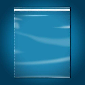 iMailer 200 Count - 12" x 15" Self Seal Clear Cello Cellophane Resealable Plastic Poly Bags for Clothing, T-Shirts, Pants