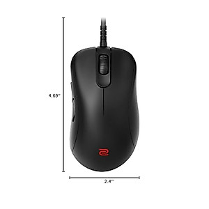 BenQ Zowie EC3-C Ergonomic Gaming Mouse | Professional Esports Performance | Lighter Weight | Driverless | Paracord Cable | 24-Step Scroll Wheel | Matte Black | Small Size