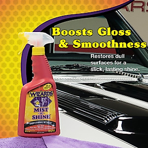 WIZARDS - Mist-N-Shine Professional Detailer, High-Gloss Car Detailing and Surface Cleaner Spray (22 oz.)