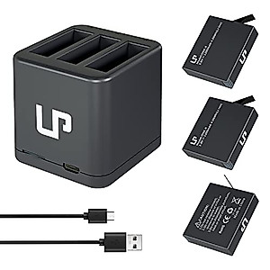 Insta360 ONE X Battery Charger Pack, Compatible with Insta360 ONE X Action Camera, LP 3-Pack Replacement Battery & Triple Slot USB Charger with Built-in TF Memory Card Reader