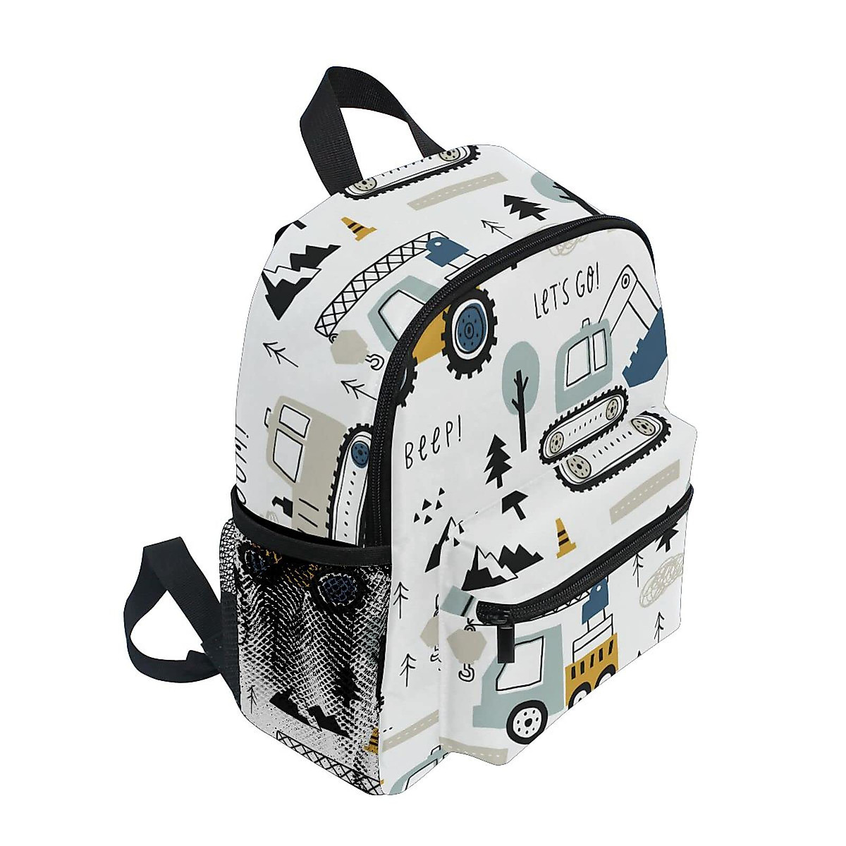 Kids Backpack for boys Childish Truck Excavator Toddler Bags Children Preschool Kindergarten Small Chest Strap 3-8 Years Old