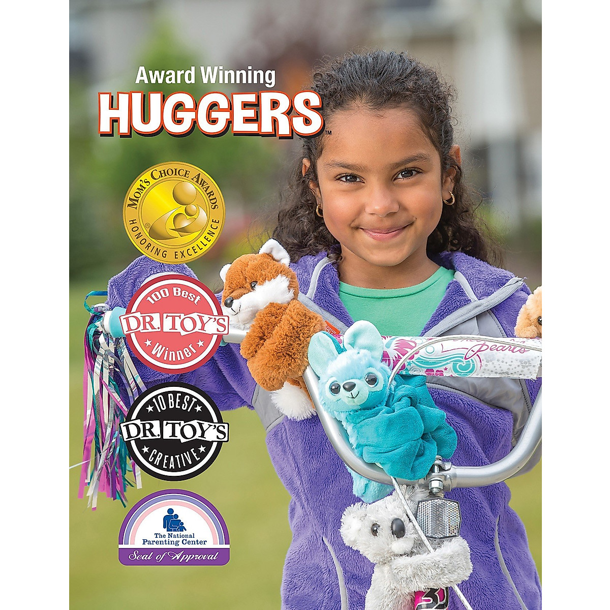 Wild Republic Huggers Butterfly Monarch Plush Toy, Slap Bracelet, Stuffed Animal, Kids Toys, 8"