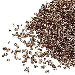 uxcell 20g Crushed Glass Chips, 1-3mm Irregular Metallic Glitter Glass for Craft DIY Jewelry Vase Filler Epoxy Resin Decoration Dark Brown