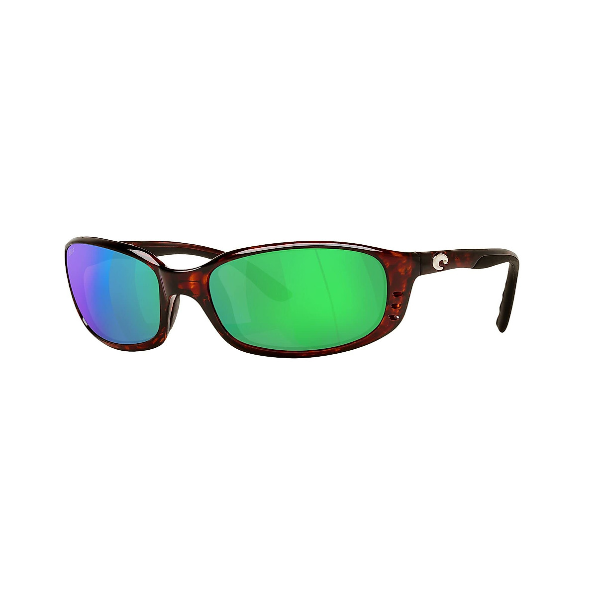 Costa Man Sunglasses Tortoise Frame, Green Mirror Lenses, 59MM