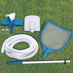 Summer Waves 20 x 4 Foot Outdoor Round Frame Above Ground Swimming Pool Set with Filter Pump, Pool Cover, Ladder, Ground Cloth, and Maintenance Kit