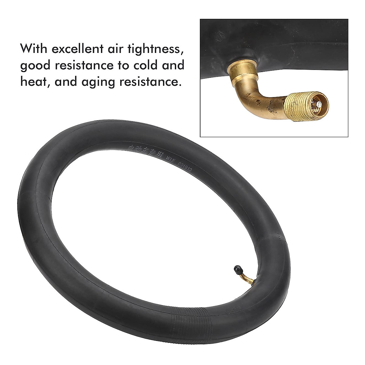 Keenso 16x2.5 Bike Inner Tube,Electric Bicycle Butyl Rubber Inner Tube with Bent Valve for Electric Bike Bicycle Tire