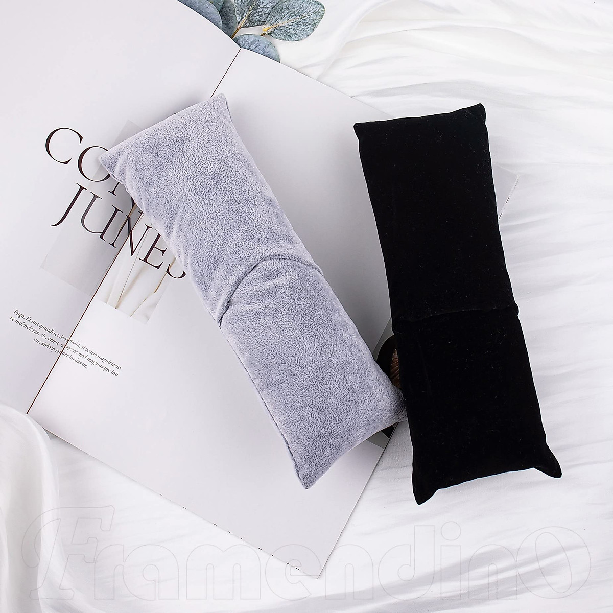 Framendino, 2 Pack Watch Pillow Long Velvet Bracelet Display Jewelry Displays for Stand Organizer
