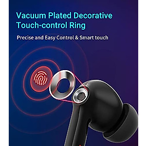 HECATE GM3 True Wireless Earbuds -60ms Low Latency - PixArt Bluetooth 5.2 Auto Pairing - IP55 Water Proof-Touch Enabled-Black