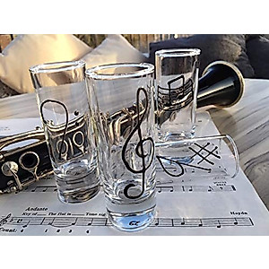 Music Symbol shot glasses (set 4)