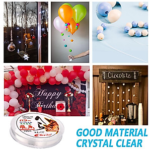 Clear Fishing Line, 110 Yard Nylon Fishing Wire String, [2024 Upgrade] Clear Beading String for Hanging Decorations DIY String Cord