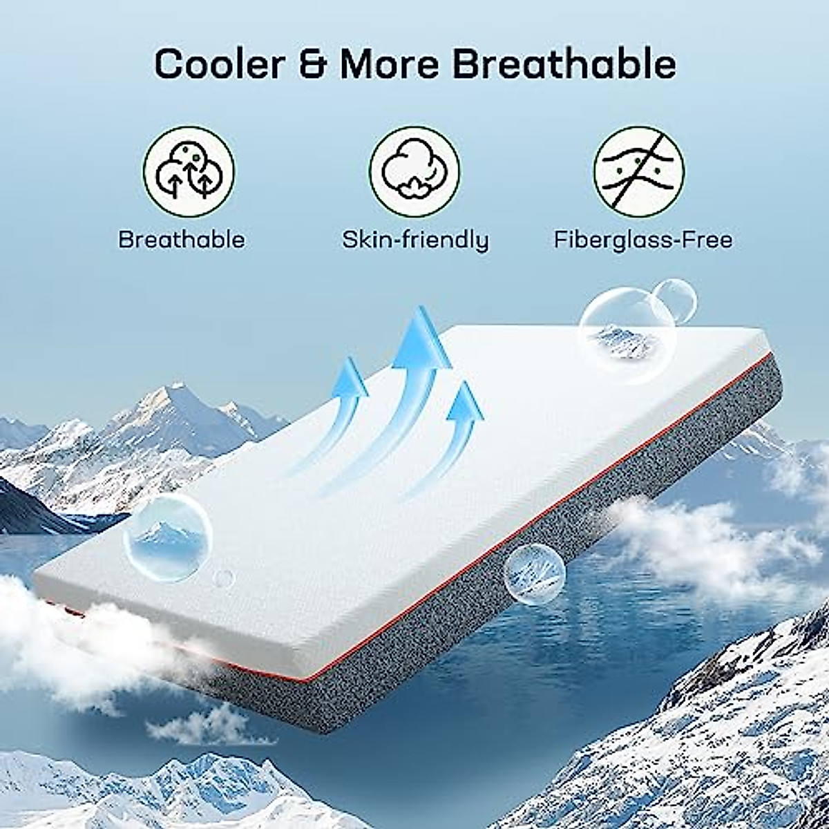 Marsail Queen Mattress, 10-inch Gel Memory Foam Mattress, Medium-Firm Queen Mattress in a Box for Pressure Relief & Support, Breathable Cooling Queen Size Mattress with Zippered Cover