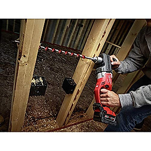 Milwaukee Electric Tool 2708-22 M18 FUEL HOLE HAWG Brushless Right Angle Drill Kit, 18 V, Lithium-Ion, 1/2" Quick-Lock, Keyless Chuck