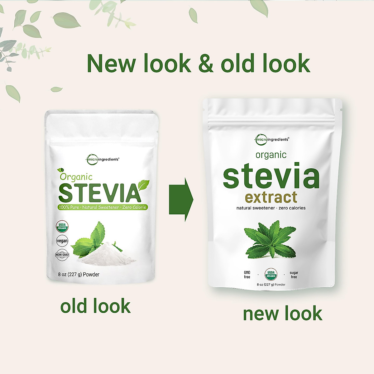 Pure Organic Stevia Powder, 8 Ounces, 1418 Serving, High Grade Stevia Green Leaf Extract Reb-A, Reduced Bitter Aftertaste, 0 Calorie, Natural Sweetener, Sugar Alternative, Keto Friendly