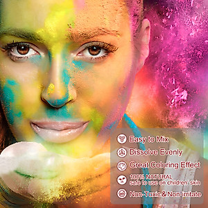 CHANGTIKEJI Mica Powder，48 Colors - 10g/Bottle of Natural Pigment Powder for Epoxy Resin，Soap Making，Candle Making,Lip Gloss,Car Freshies,Dye,Nail Polish,Bath Bombs