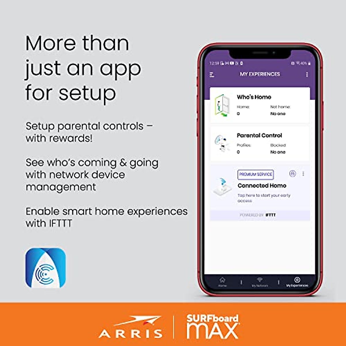 ARRIS SURFboard mAX W121 Tri-Band Mesh Wi-Fi 6 System | AX6600 Wi-Fi Speeds up to 6.6 Gbps | Coverage up to 5,500 sq ft| 4.8 Gbps Backhaul | Two 1 Gbps Ports per Node | Alexa Support |2 Year Warranty