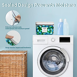 94oz / 5.8lb Laundry Pods Container, Laundry Powder Container with Push Up Lid, Laundry & Dishwasher Pods Holder Containers with Labels and Scoops for Laundry Room Organization and Storage Decor