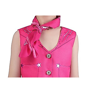 Yaxoiamz Girls Pink Costume Cowboy Costume Hippie Disco Outfits Pink Cowgirl Uniform halloween Pink Series (Pink 1, Medium)