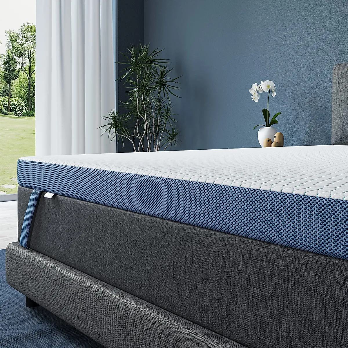 BedStory 4 Inch Firm Mattress Topper Twin Size, Extra Firm Pain-Relief Memory Foam Bed Topper, Gel Bamboo Charcoal Copper Green Tea Infused, Skin-Friendly Non-Slip Cooling Pad, CertiPUR-US Certified