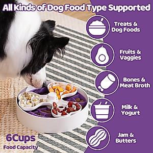 Puzzle Feeder Slow Feeder Dog Bowls for Large Breeds, Detachable Design Dog Bowls with 4 Slow Feeding Modes, Suitable for Dry, Wet, and Raw Food, Stress Relieve and Dishwasher Safe