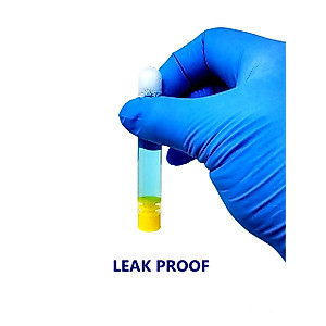 Test Tubes Plastic (PP) with Yellow Caps, 11.4 X 76 mm 25 Pack