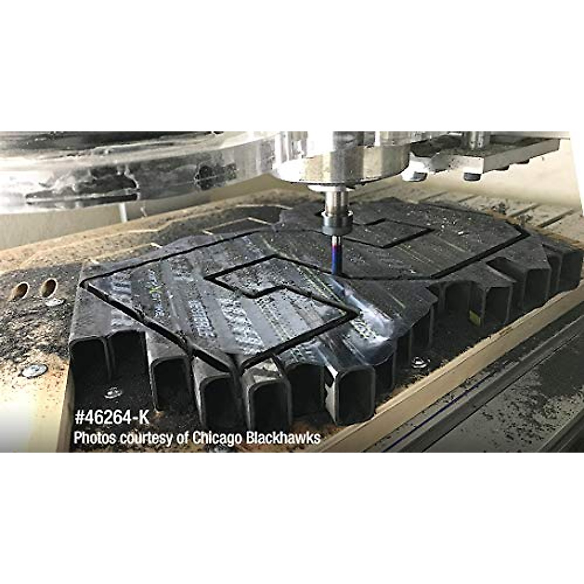 Amana Tool 46264-K SC Solid Carbide CNC Router Bit Down Cut for Carbon Fiber Cutting 1/4 D x 3/4 x 1/4 Shank x 3 Inch Long, Spektra Extreme Tool Life Coated