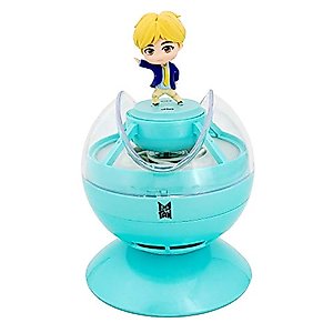 BTS TinyTAN Jin Air Purifier e-Nano Film Filter with Real-Time Diagnosis 4-Stage LED for Allergies and Pets, Odor and Dust Eliminator for Home Office Desk