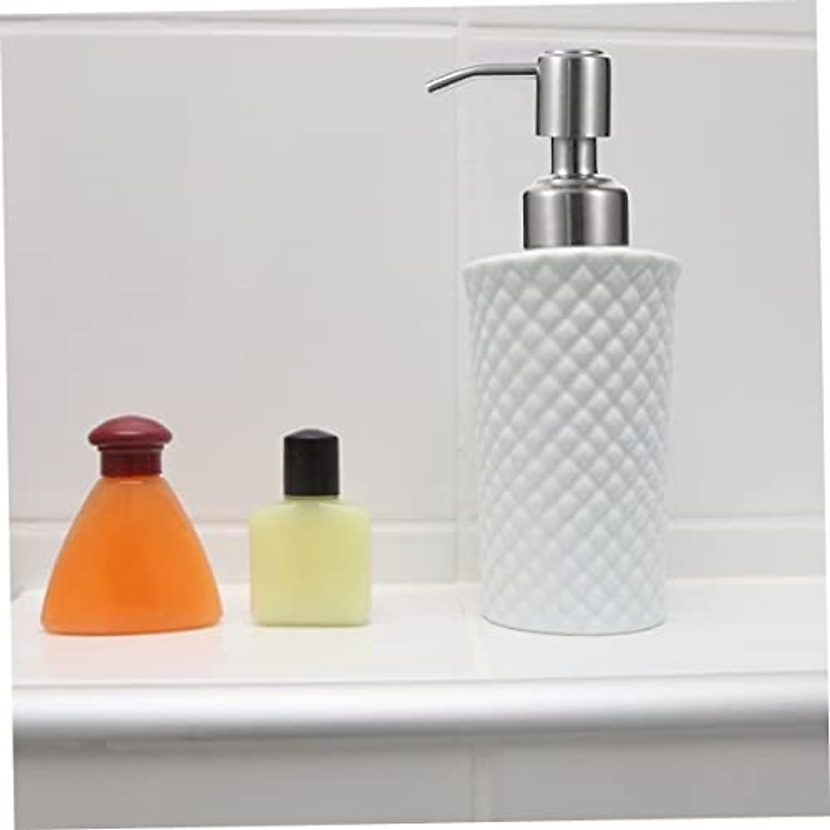 Zerodeko 2pcs Sprinkler Pump Dispenser Dish Foam Pump Conditioner soap Pump Replacement soap Dispenser Kitchen Shower Cup jar Liquid soap Pump Head Universal Travel Stainless Steel Metal