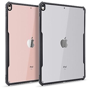 TineeOwl iPad Pro/Air 3 (10.5-inch) Ultra Slim Clear Case, Flexible TPU Bumper, Absorbs Shock, Thin, Lightweight (Black)