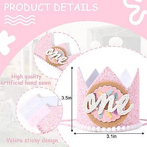 Rpvod 1st Birthday for Donut Baby Hat - Donut One Birthday Crown for Decoration,First Birthday Headpiece for Baby Girl,Best Party Supplies for Kids,Photo Booth Props Baby Showers