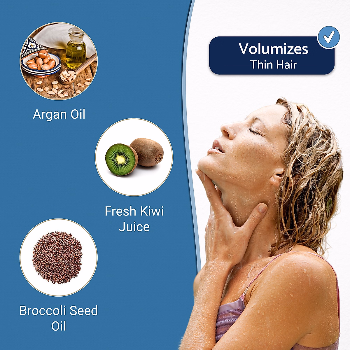 Pacific Spirit Shampoo Bar for thin hair with Argan Oil & Kiwi, Gentle foam, Natural, Green, SLS free, Sulfate Free, Soap-Free, Zero Waste, Vegan, 3.53 Oz