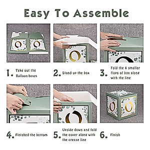 Keencopper One Boxes for 1st Birthday, 3pcs Sage Green Baby Blocks First Birthday Decorations for Boys or Girls with Gold ONE Letters as Photoshoot Props Cake Smash Backdrop