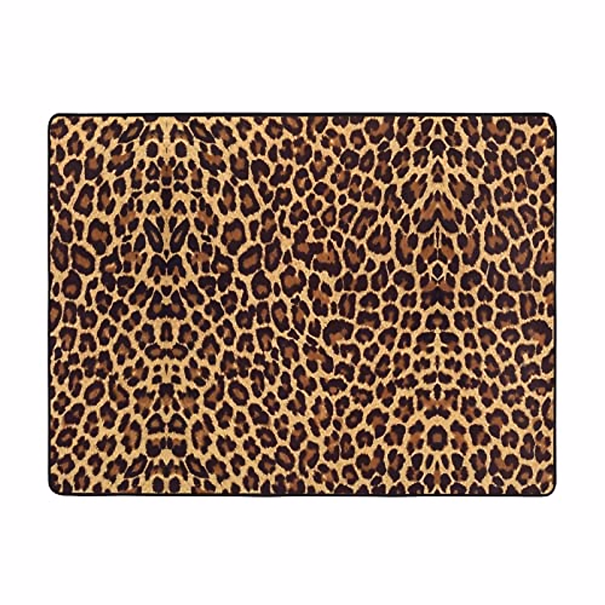 Leopard Animal Print Carpet 63x48in,Modern Area Rugs Non-Slip for Living Room Bedroom