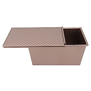 Loaf Pan,DEWIN Loaf Pan with Lid for Baking Bread Nonstick Corrugated Steel Bakeware Mould for Oven Kitchen