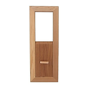 Fdit Cedar Sauna Gable Vent Kit Square Sauna Room Air Vent Grille Wooden Ventilation Louvers Sauna Room Ventilation Louvers Accessory for Sauna Room and Swimming Pool