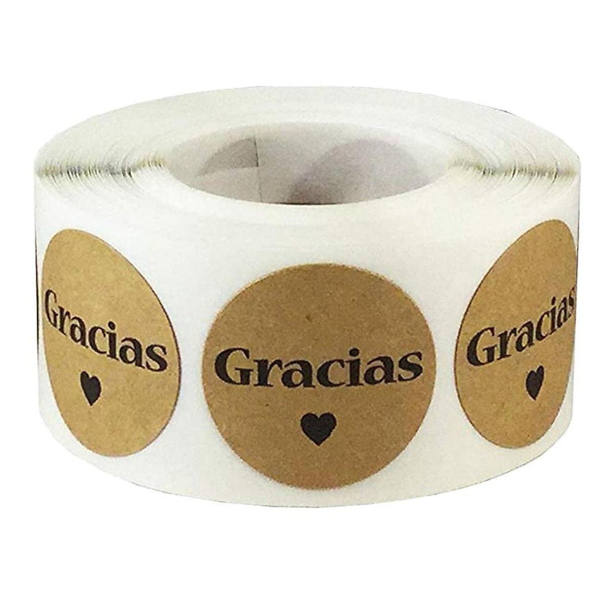 Esquirla Round Paper Spanish Gracias Thank You Stickers Label for Birthday Party