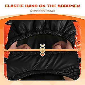 BAEJMJK Dog Reflective Winter Coat with Harness Warm Cold Weather Jacket for Small Medium Dogs Zip Up Turtleneck Puppy Vest with D-Ring Waterproof Windproof Dog Winter Clothes(Orange，Medium)