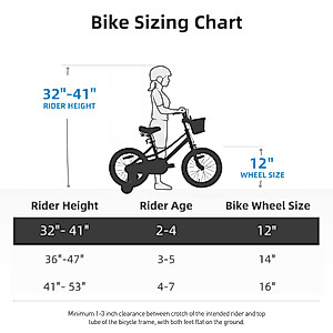 JOYSTAR 12 Inch Girls Bike with Training Wheels and Basket for 2 3 4 Years Old Kids Bikes for Toddler 3-5 Year Girls Pink