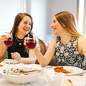 You're My Favorite Bitch To Bitch About Bitches With, Funny Wine Glasses Gifts for Women, Birthday Christmas Friendship Gifts for Coworker, Sister, Wife, BFF, Roommates, Bachelorette Party Gifts, 17oz