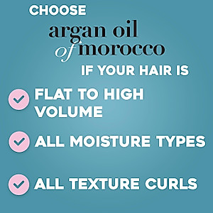 OGX Argan Oil of Morocco Curling Perfection Curl-Defining Cream, Hair-Smoothing Anti-Frizz Cream to Define All Curl Types & Hair Textures, Paraben-Free, Sulfated-Surfactants Free, 6 oz