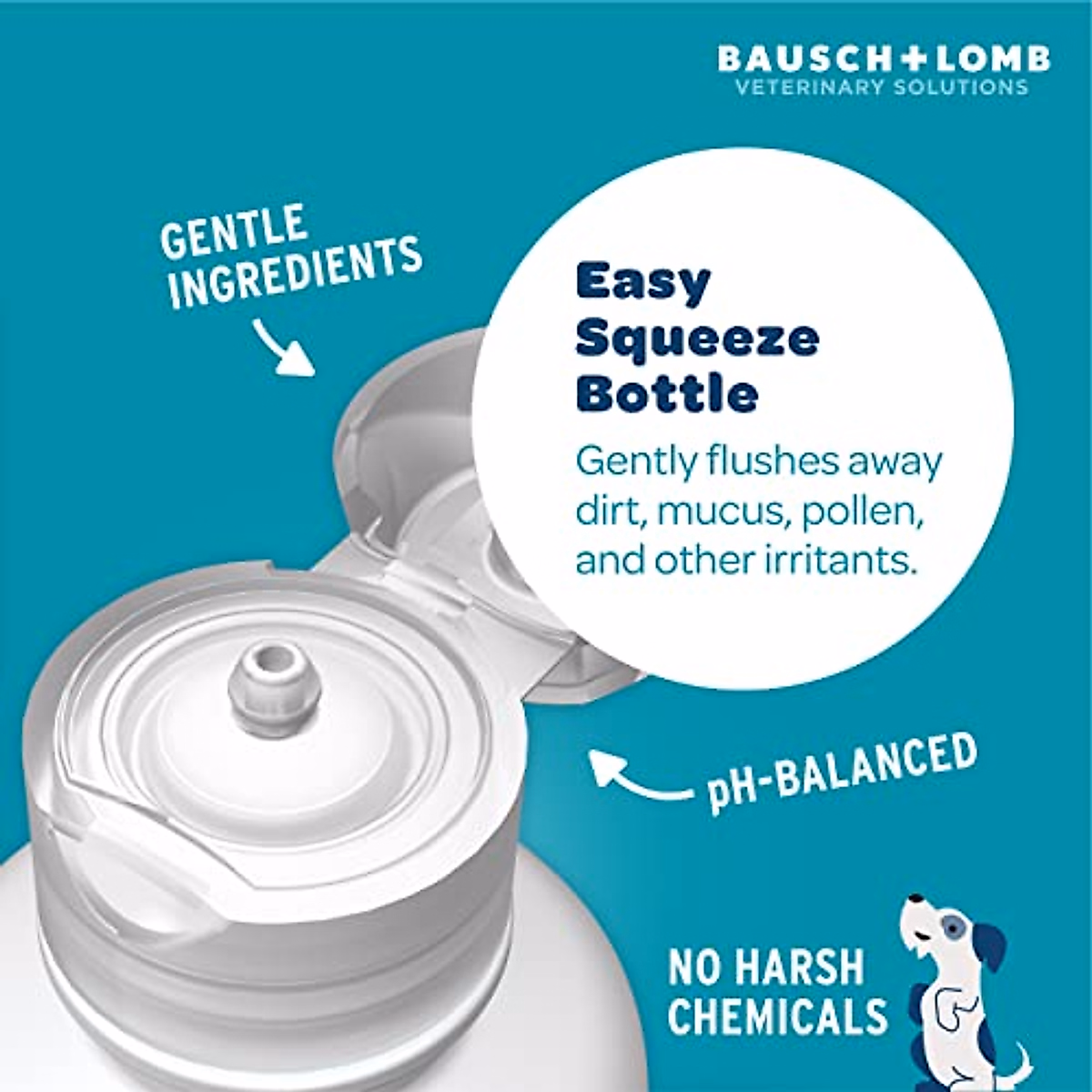 Project Watson Eye Wash for Dogs, Gentle pH Balanced Formula to Help Reduce Risk of Infection, Help Remove Tear Stains & Support Eye Health, Fragrance Free, 4 Fl Oz