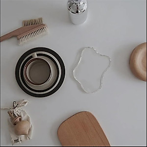 2pcs Acrylic Coaster, Acrylic Desk Coaster, Transparent Coaster for Desk, Transparent Irregular Coast, Clear Desk Coasters, Drink Cup Coasters Table Ornaments for Kitchen, Bar, Dining Table